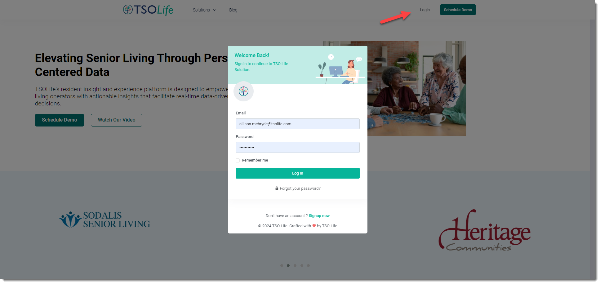 Logging In to TSOLife Website – TSOLife