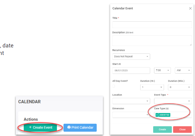 Creating Calendar Events – TSOLife