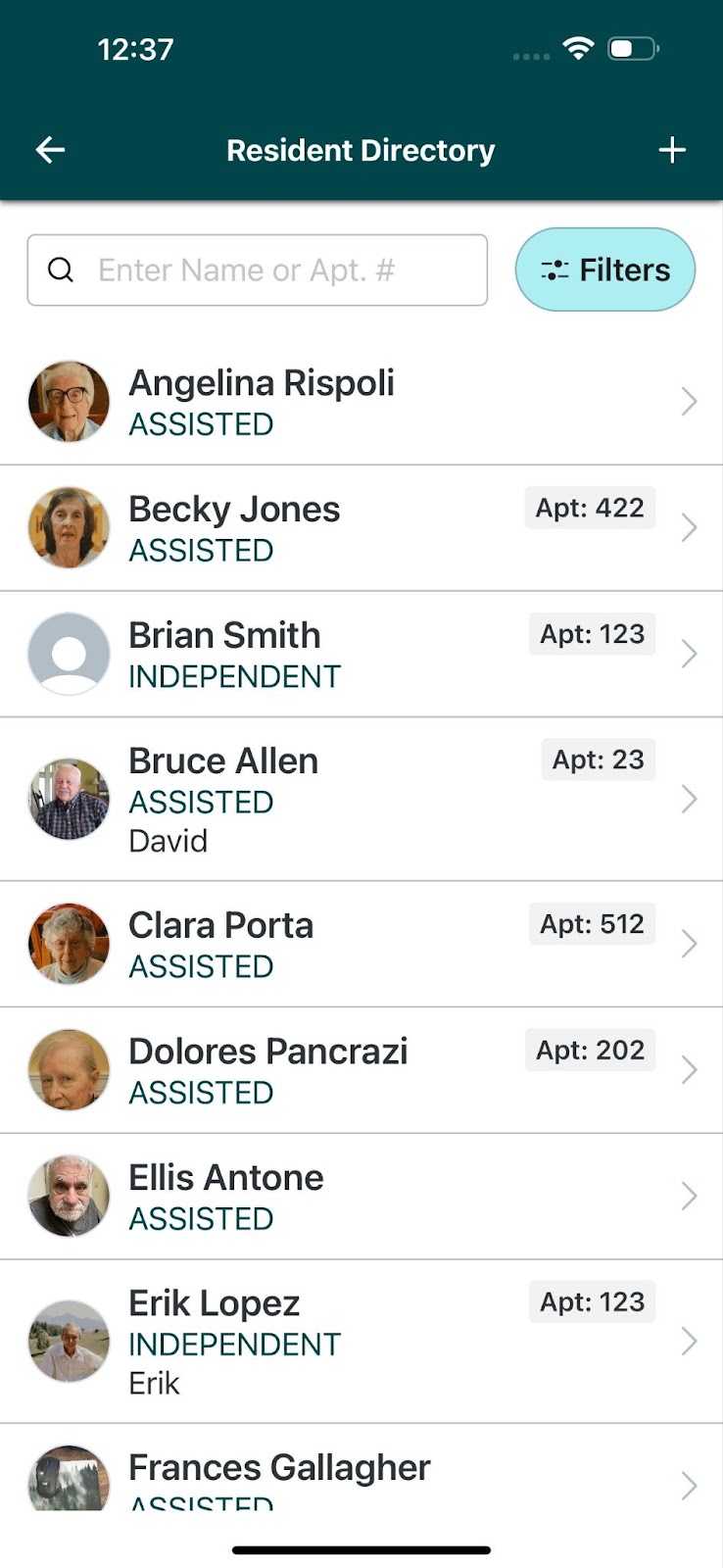 Staff App - Resident Directory and Profile – TSOLife