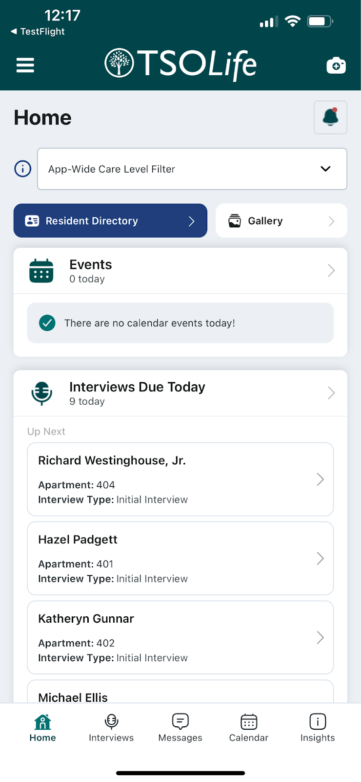 Staff App - Home Screen – TSOLife