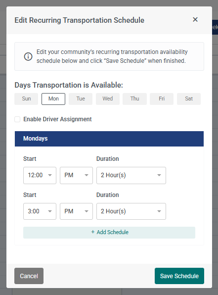 Engagement - Transportation – TSOLife