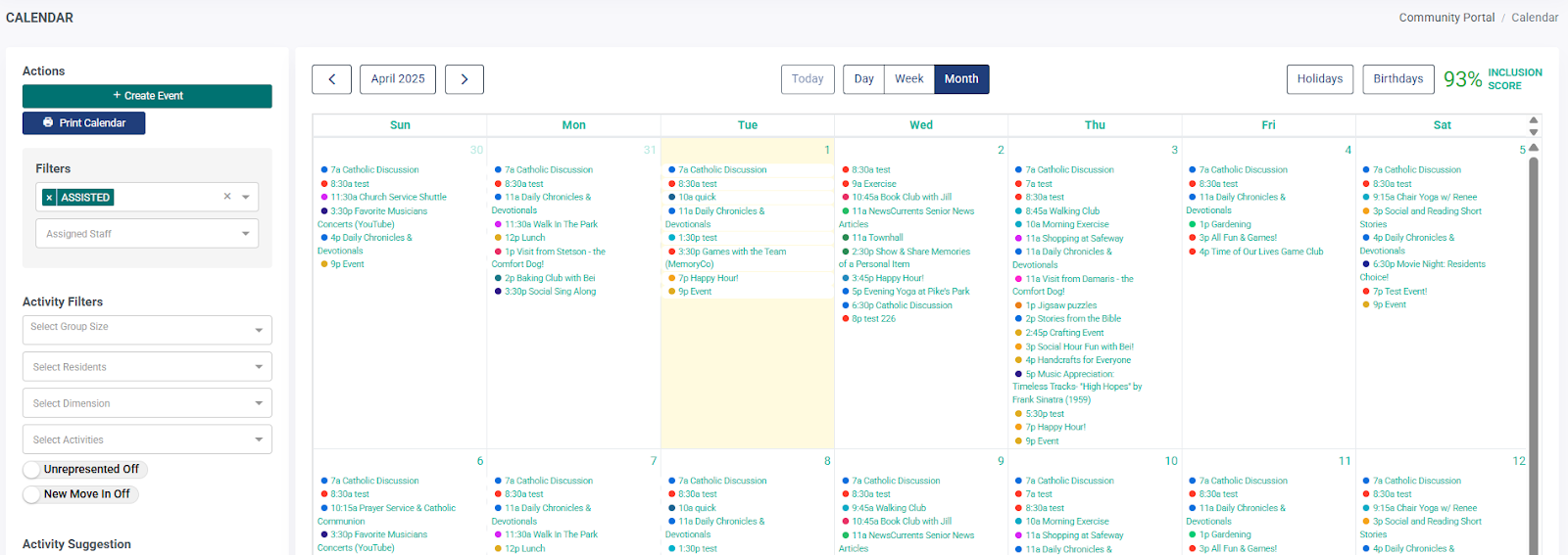 Printing Monthly Calendars – TSOLife